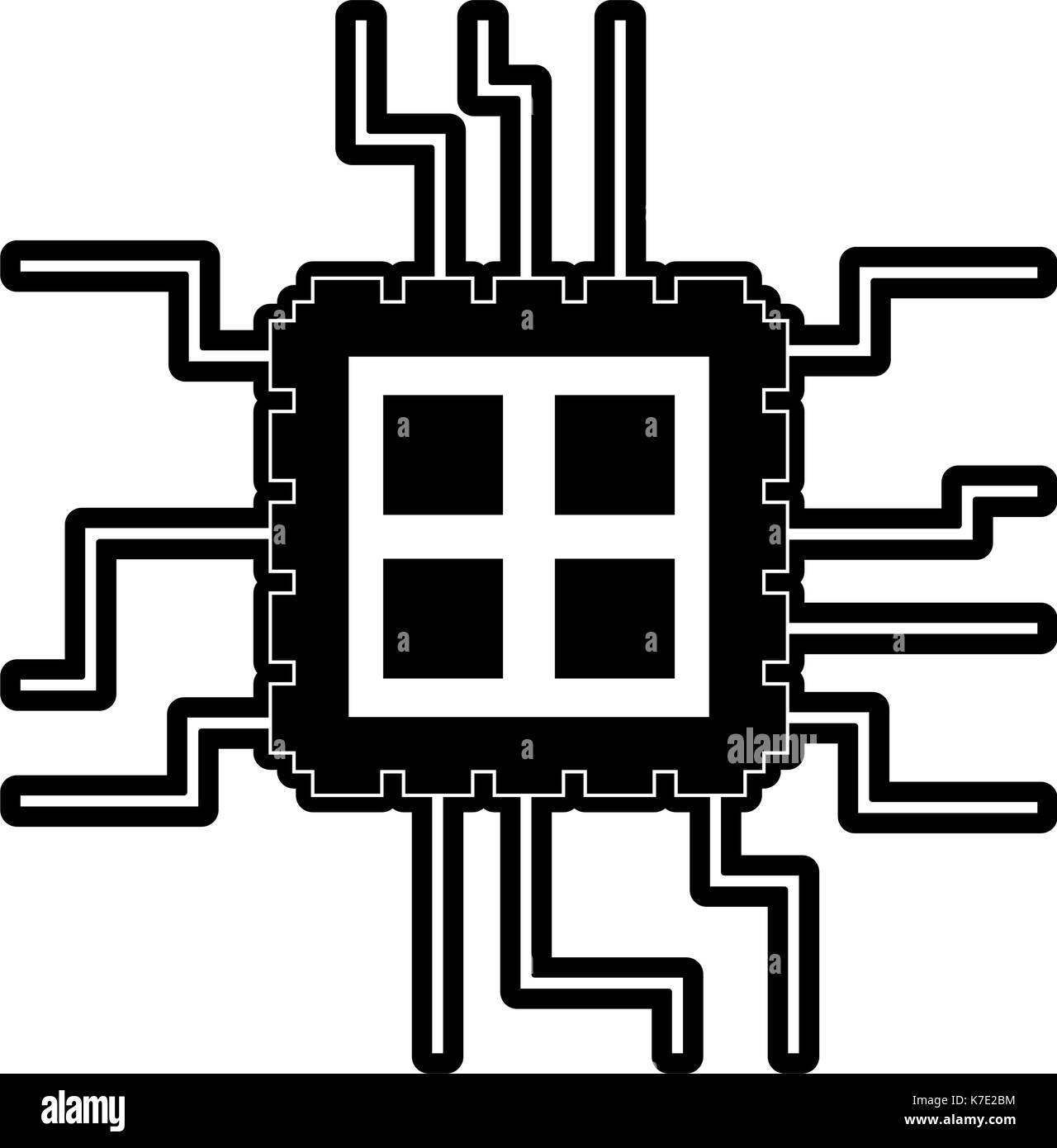 cpu chip icon image Stock Vector Image & Art - Alamy
