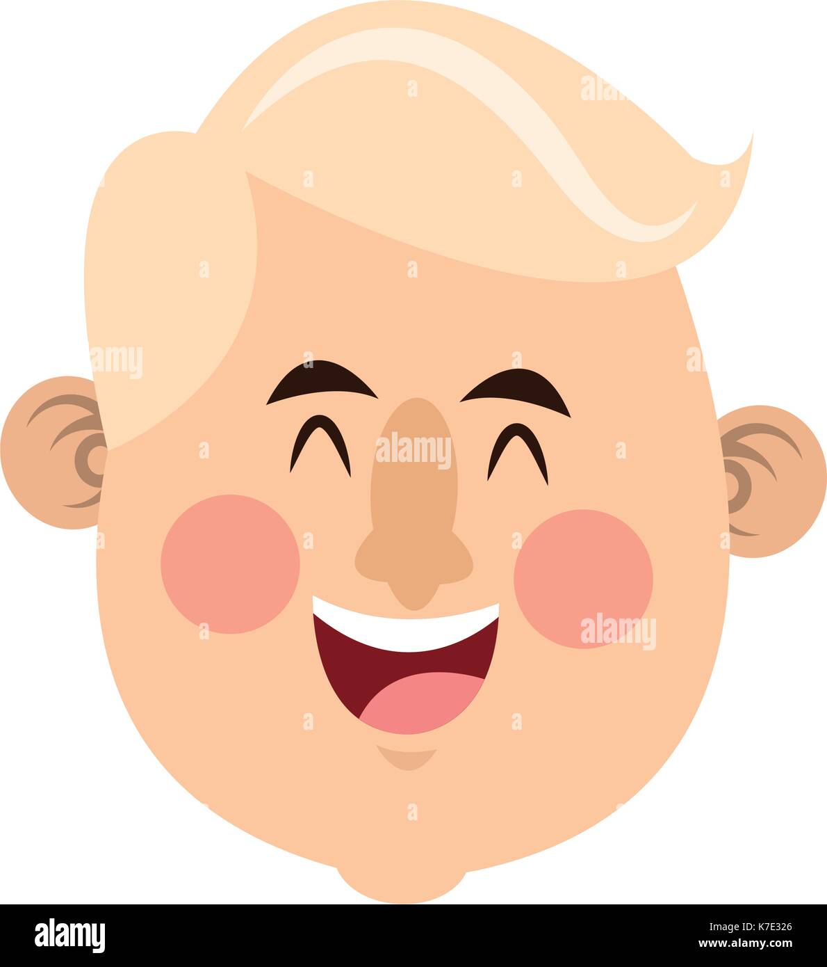 blonde man laughing icon image Stock Vector Image & Art - Alamy