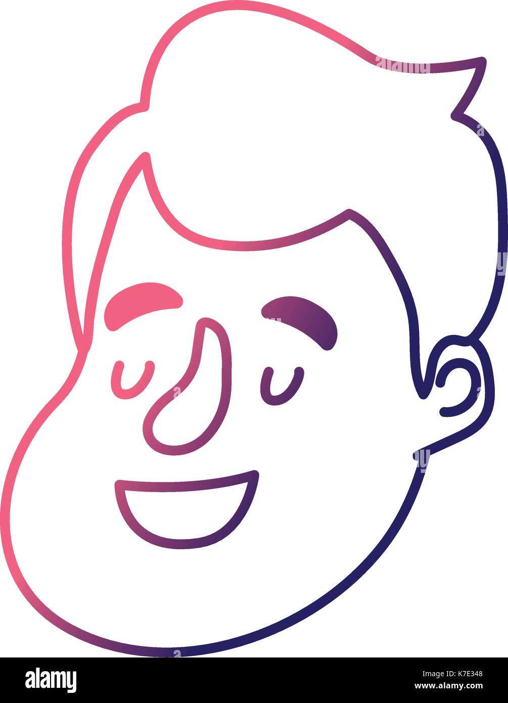 line avatar man face with hairstyle design Stock Vector Image & Art - Alamy