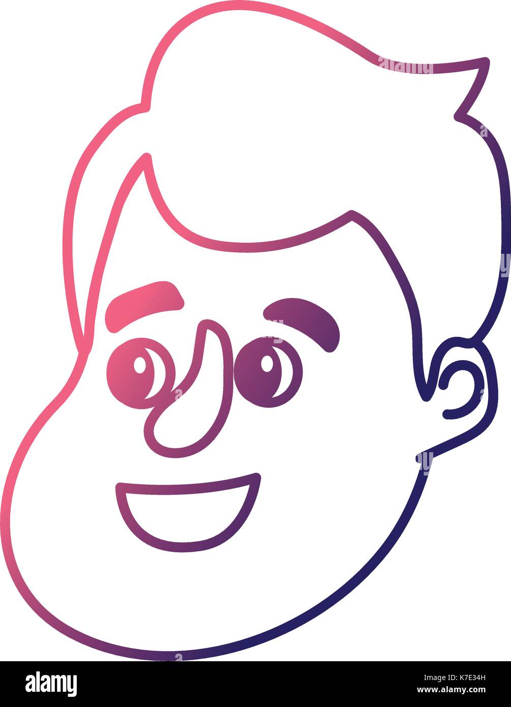 line avatar man face with hairstyle design Stock Vector Image & Art - Alamy