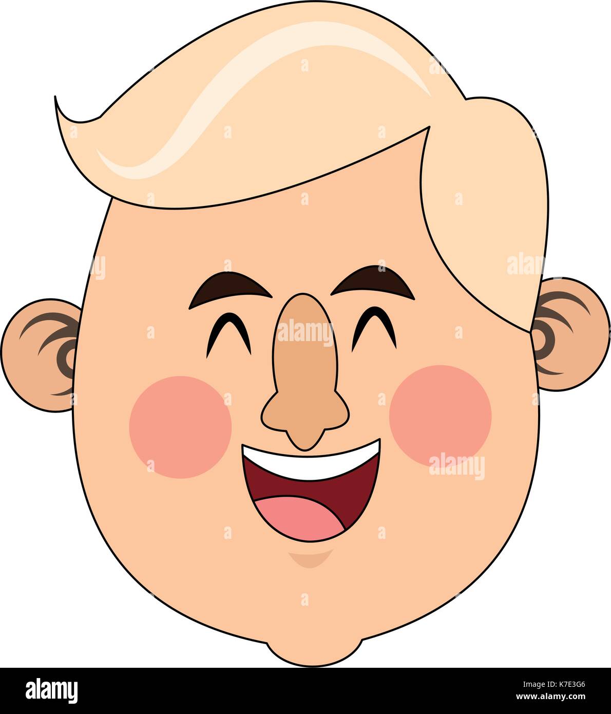 blonde man laughing icon image Stock Vector Image & Art - Alamy