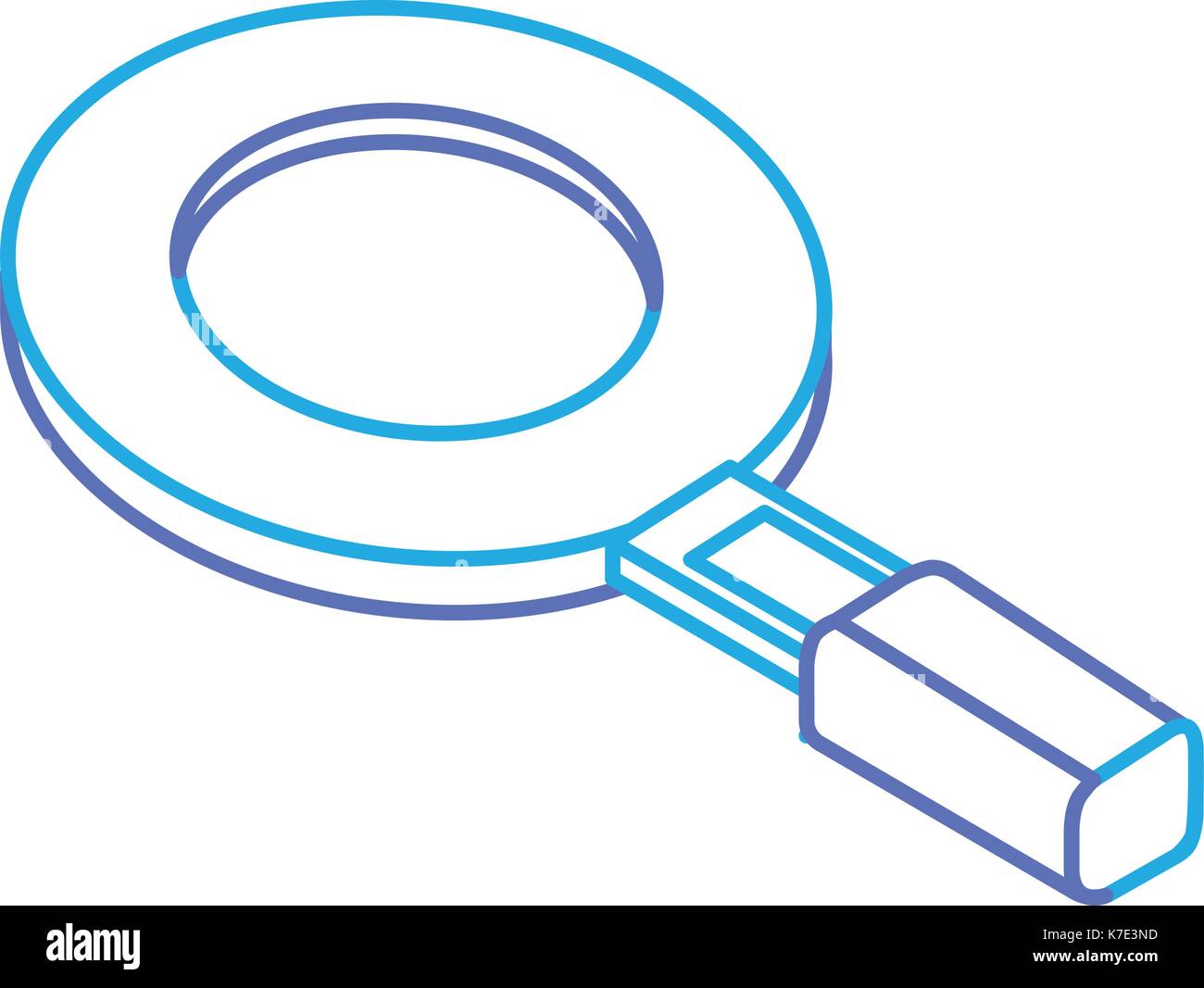 line magnifying glass tool to search and explore Stock Vector Image ...