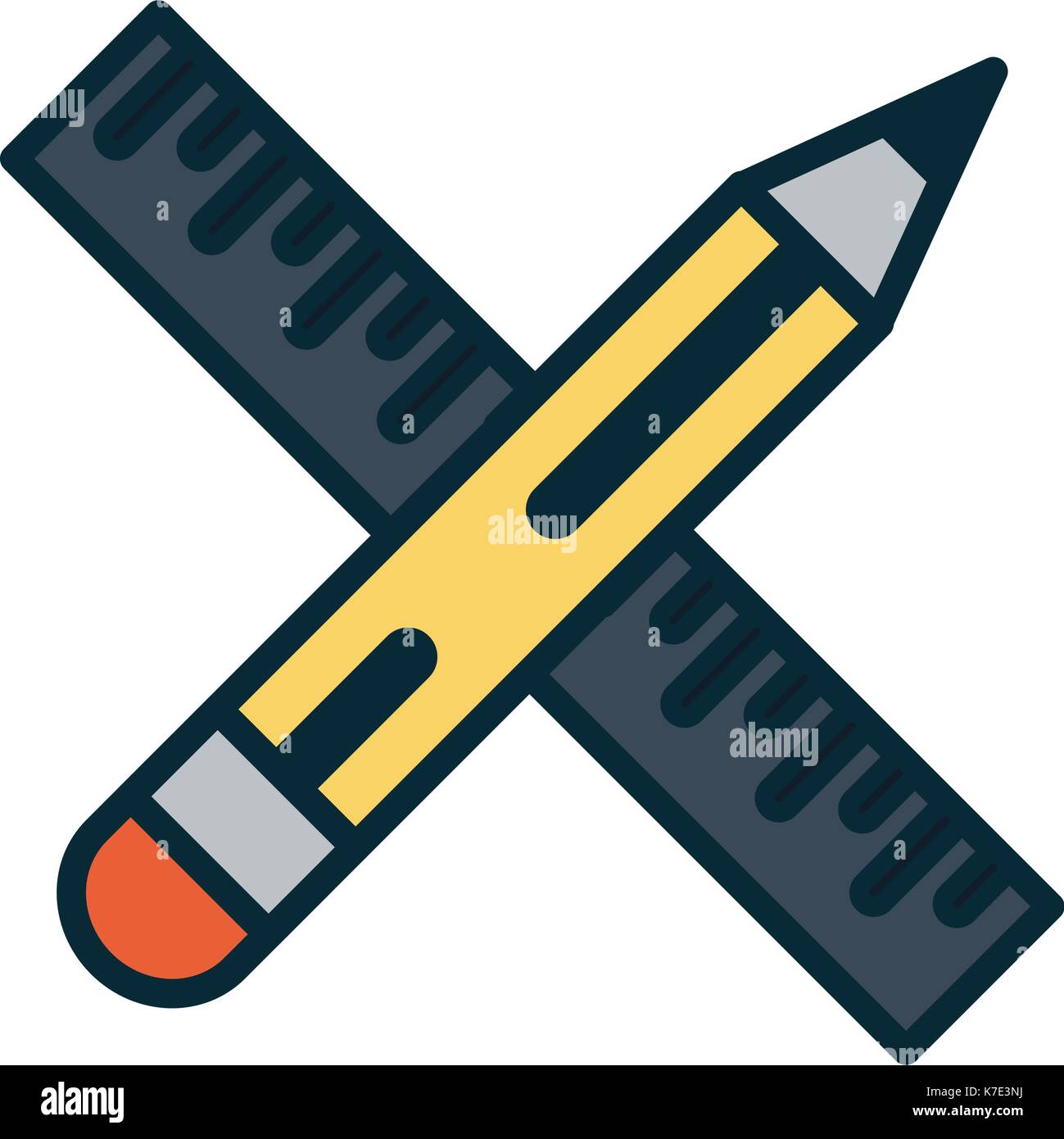 pencil and ruler icon image Stock Vector Image & Art - Alamy
