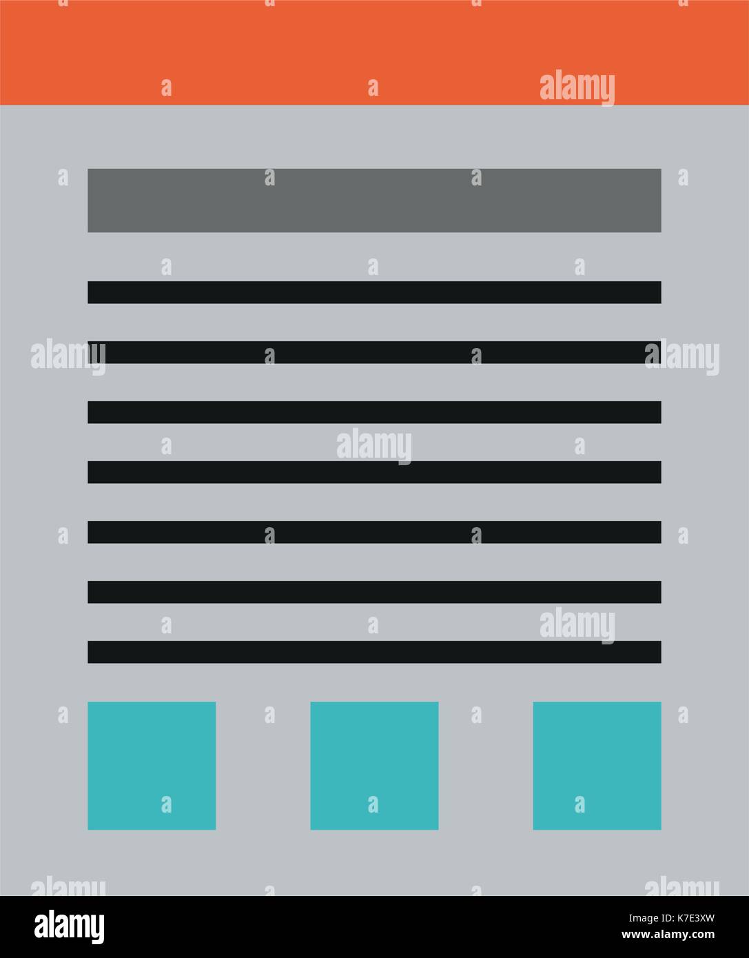 document with lines and boxes icon image Stock Vector Image & Art - Alamy
