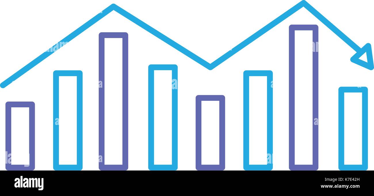 line business statistic graph to company information Stock Vector Image ...