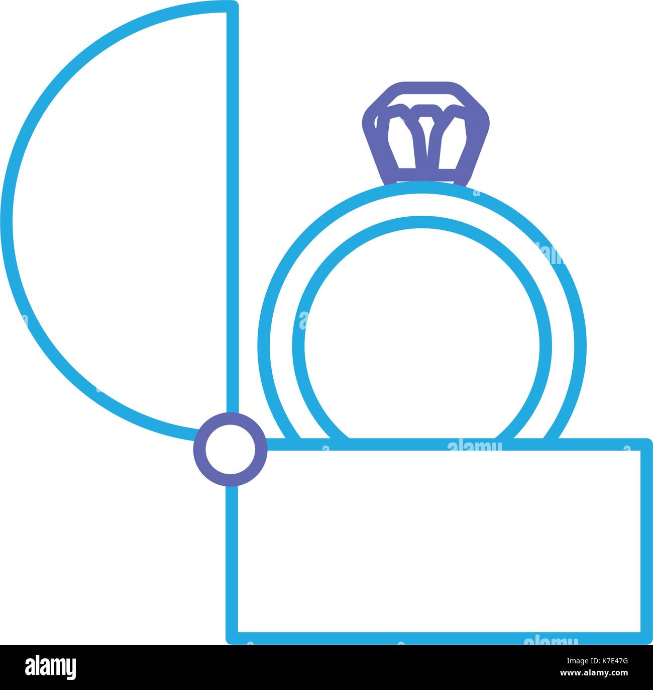 line engagement ring and romantic relationship tradition Stock Vector ...