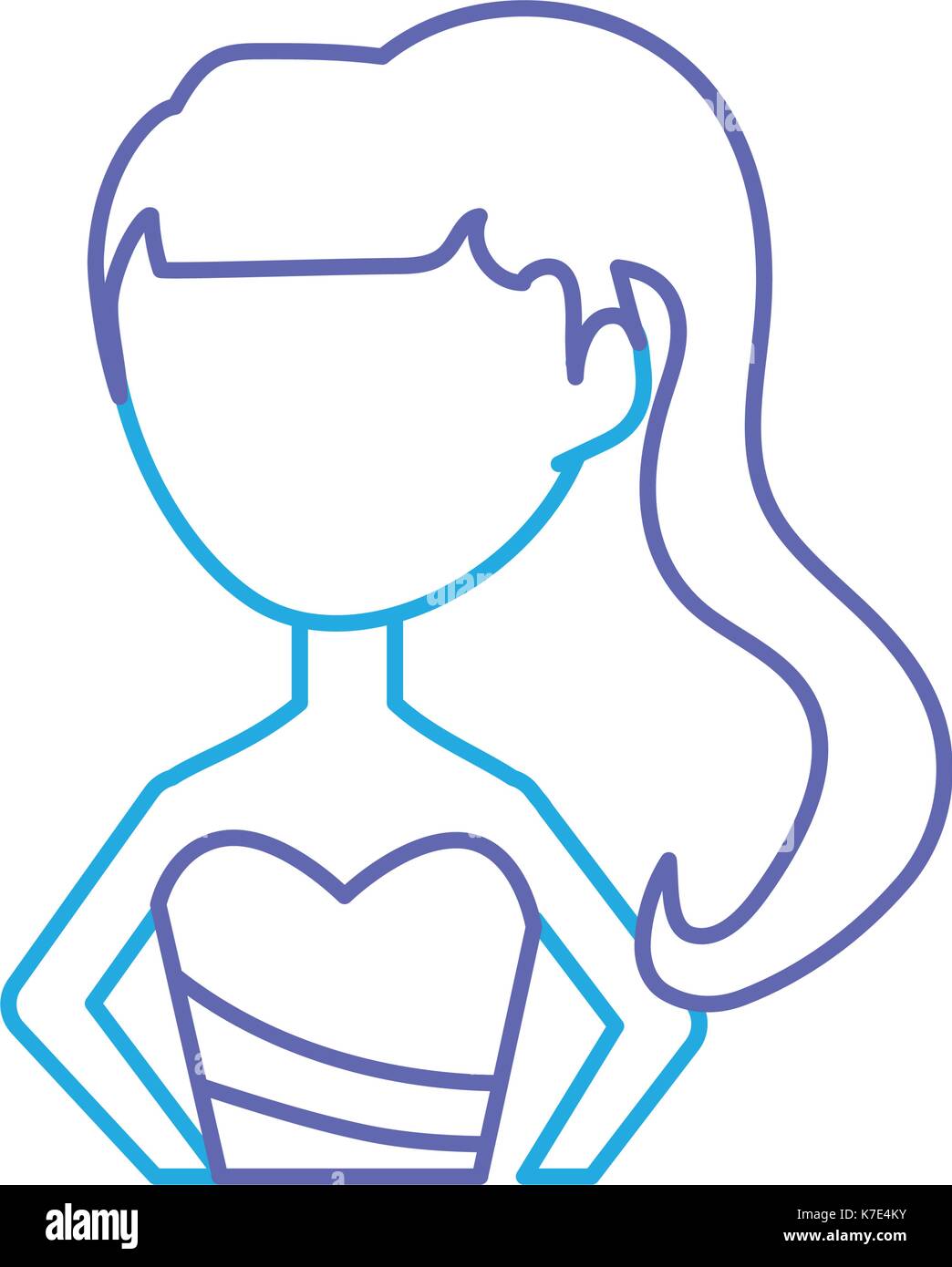 Happy bride hairstyle elegant Stock Vector Images - Alamy