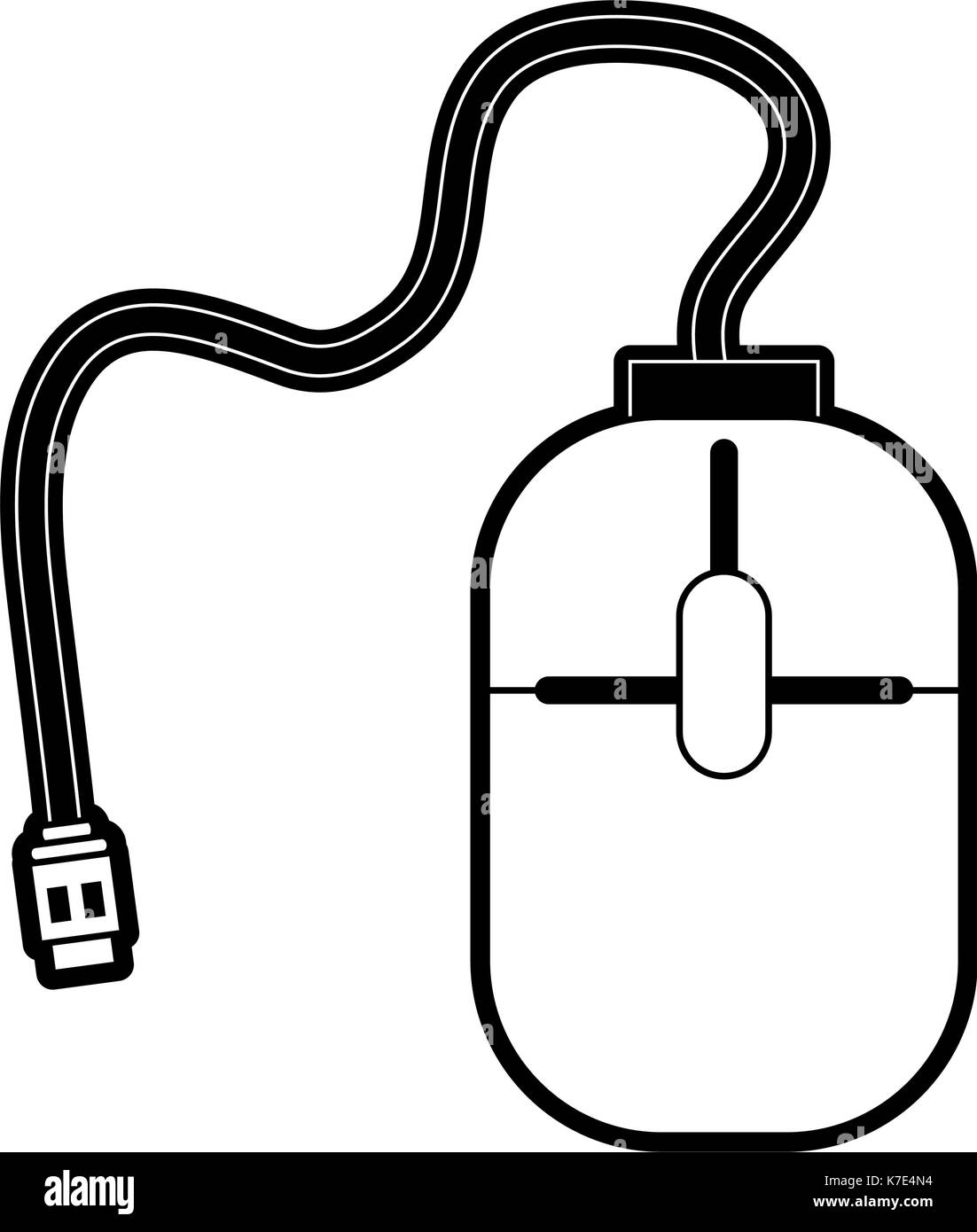 Mouse With Cord Computer Stock Vector Image And Art Alamy