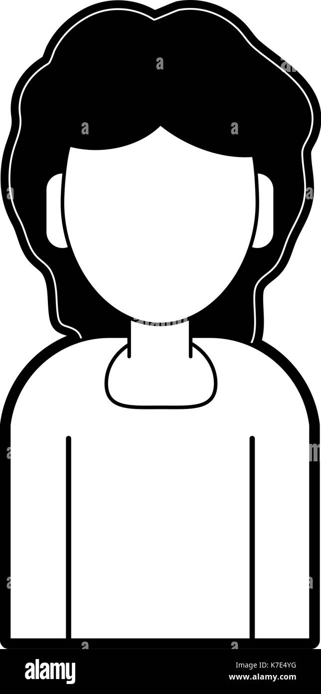 Avatar woman curly hair Stock Vector Images - Alamy