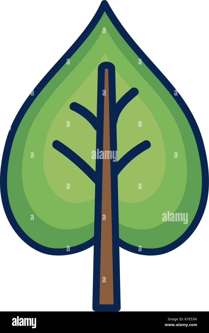 beauty ecological and natural tree icon Stock Vector Image & Art - Alamy