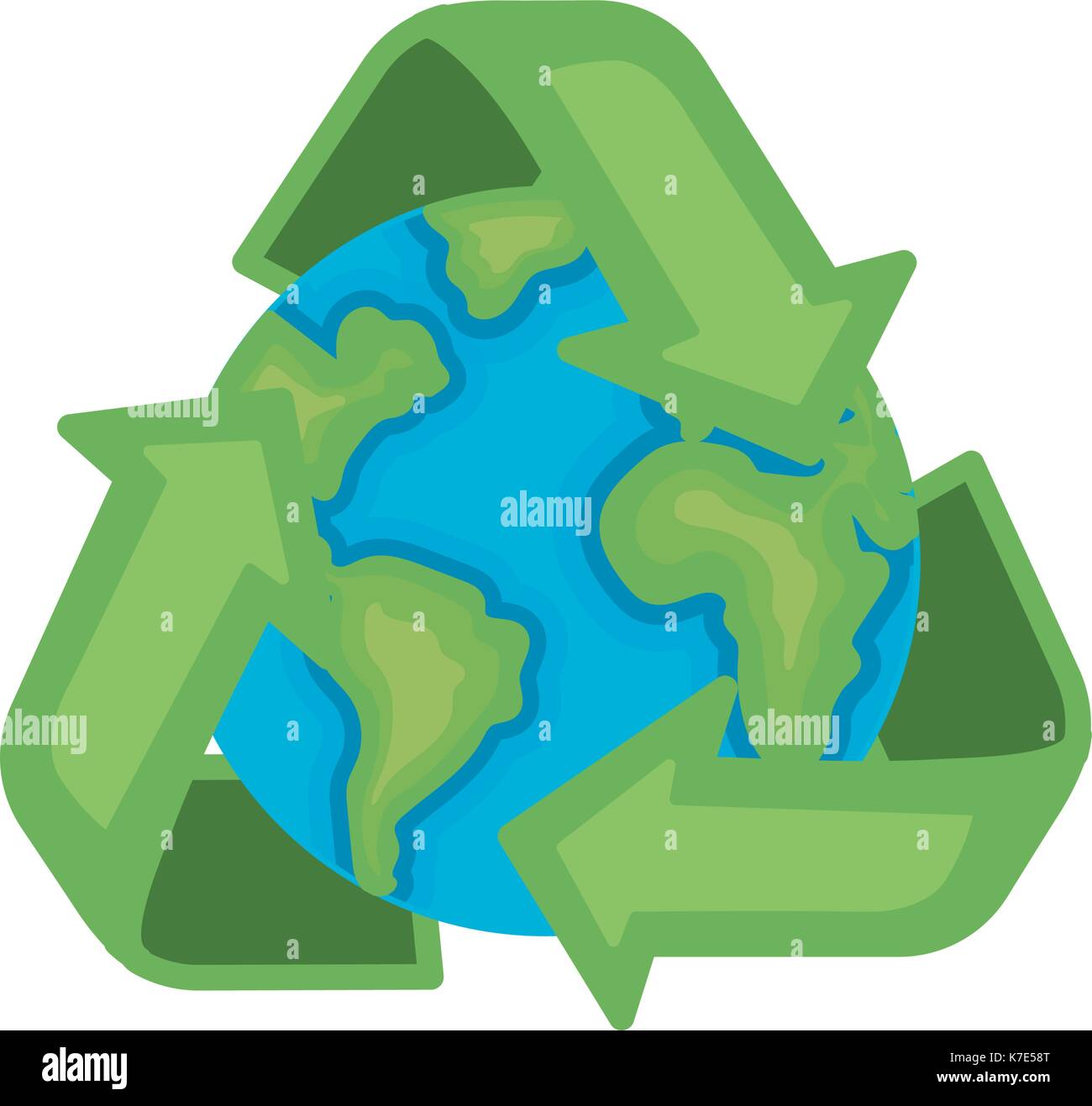earth planet with recycle symbol design Stock Vector Image & Art - Alamy