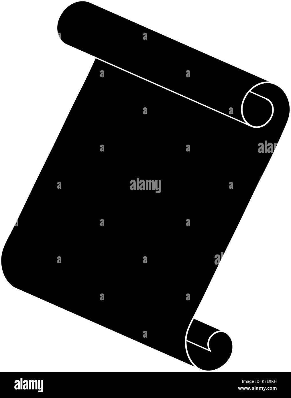 paper scroll silhouette vector symbol icon design. Beautiful ...