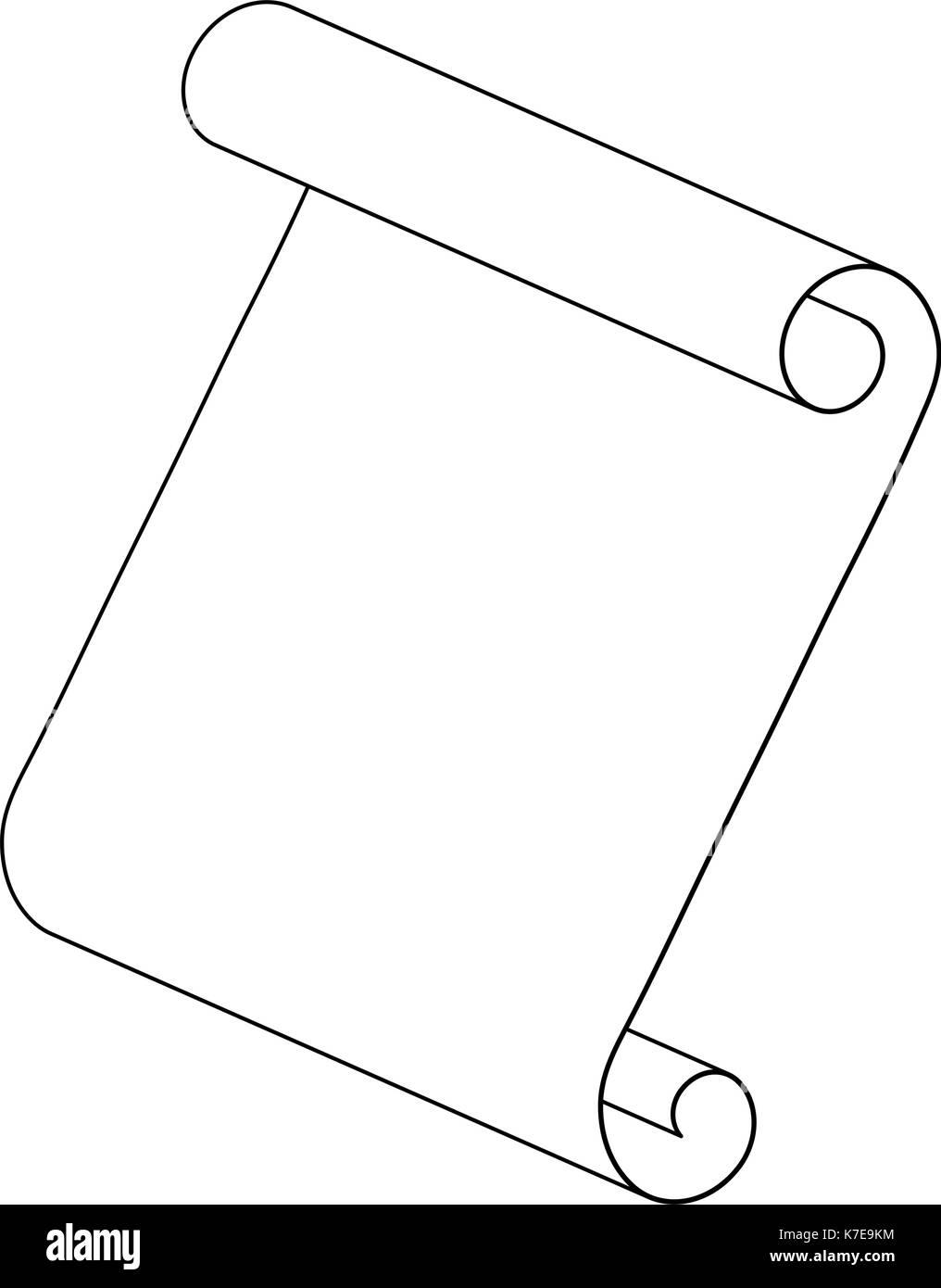 paper scroll outline silhouette vector symbol icon design. Beautiful ...