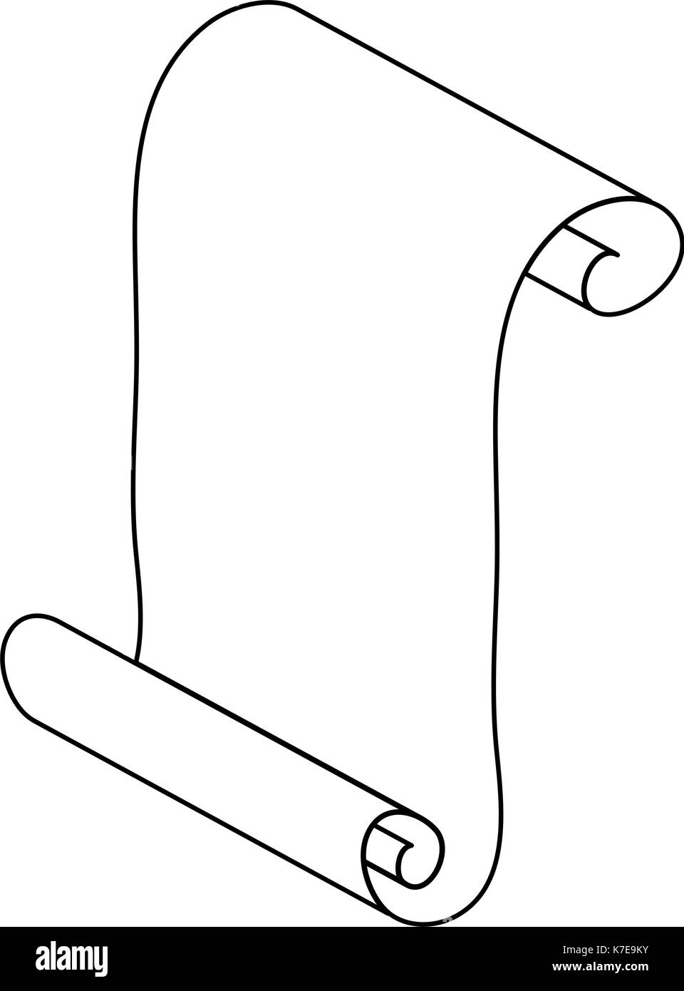 paper scroll outline silhouette vector symbol icon design. Beautiful ...