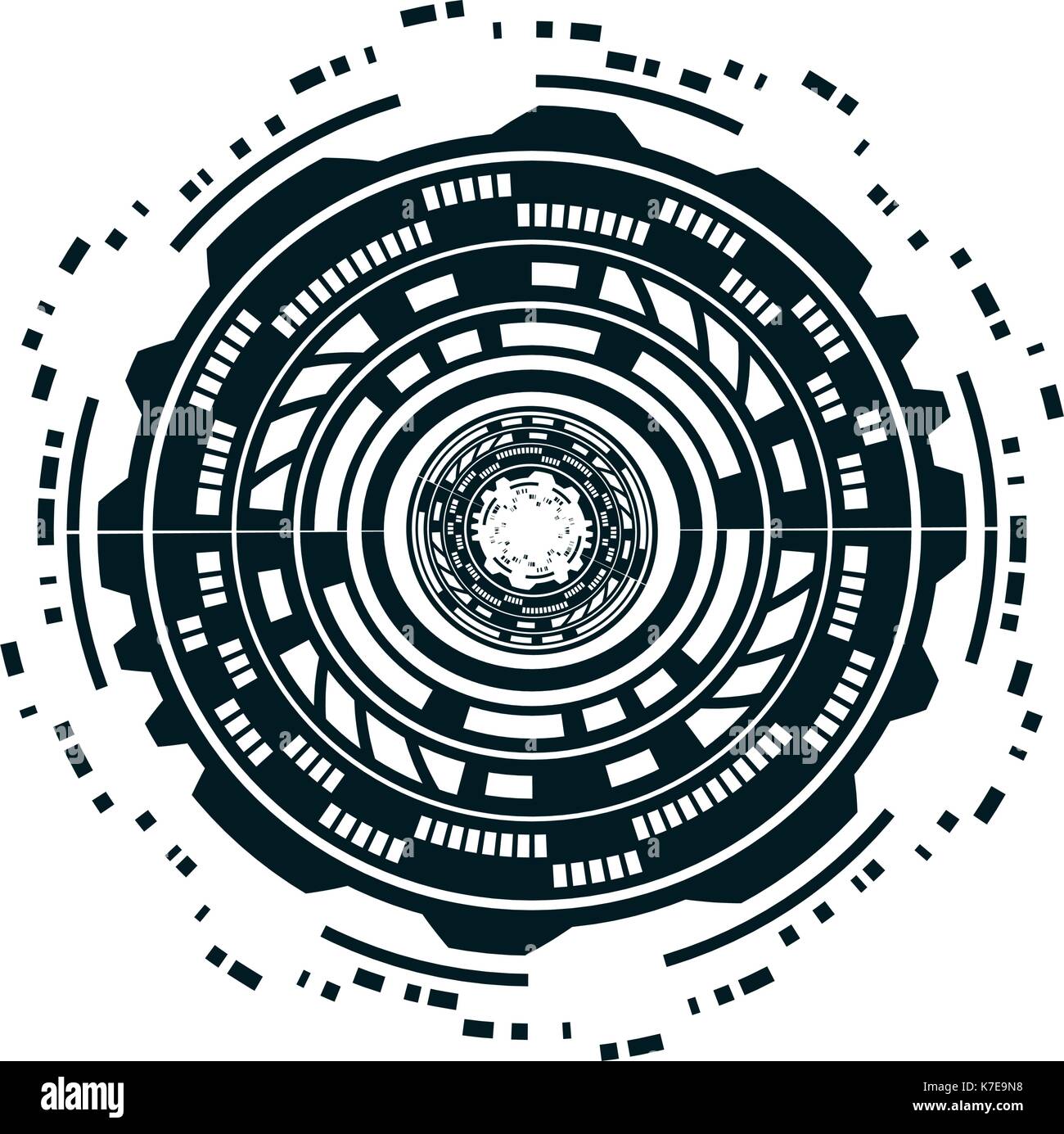 technology circle vector symbol icon design. Beautiful illustration ...