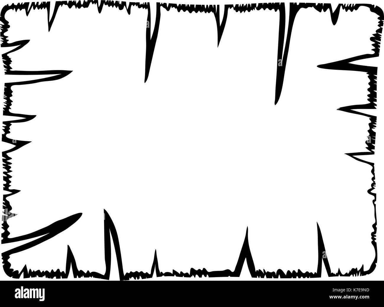 Burned old paper, parchment outline silhouette vector symbol icon ...