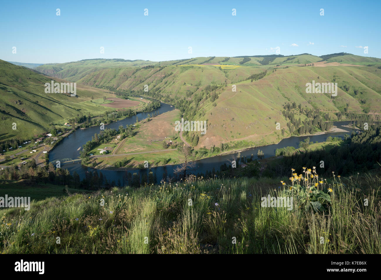 The small community of Troy on the Grande Ronde River in Northeast ...