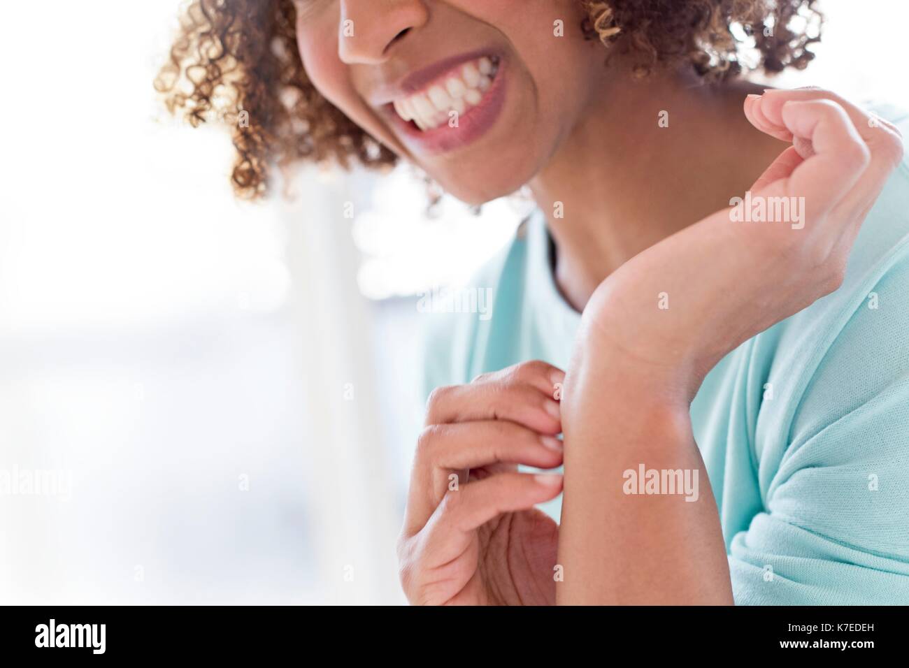 Woman Scratching With Irritation High Resolution Stock Photography and ...