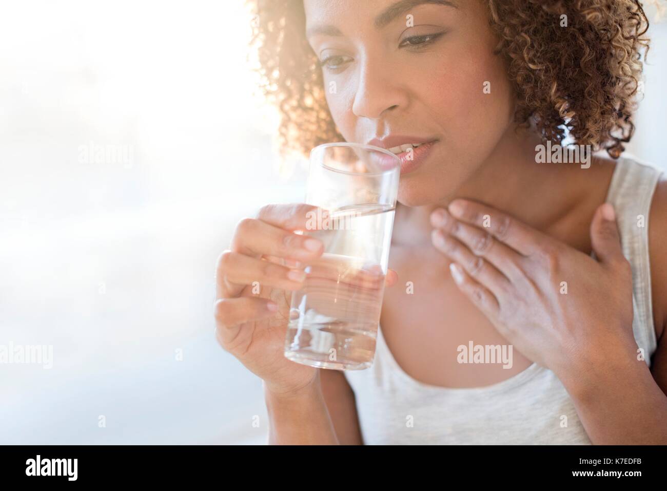 Woman touching water hi-res stock photography and images - Alamy