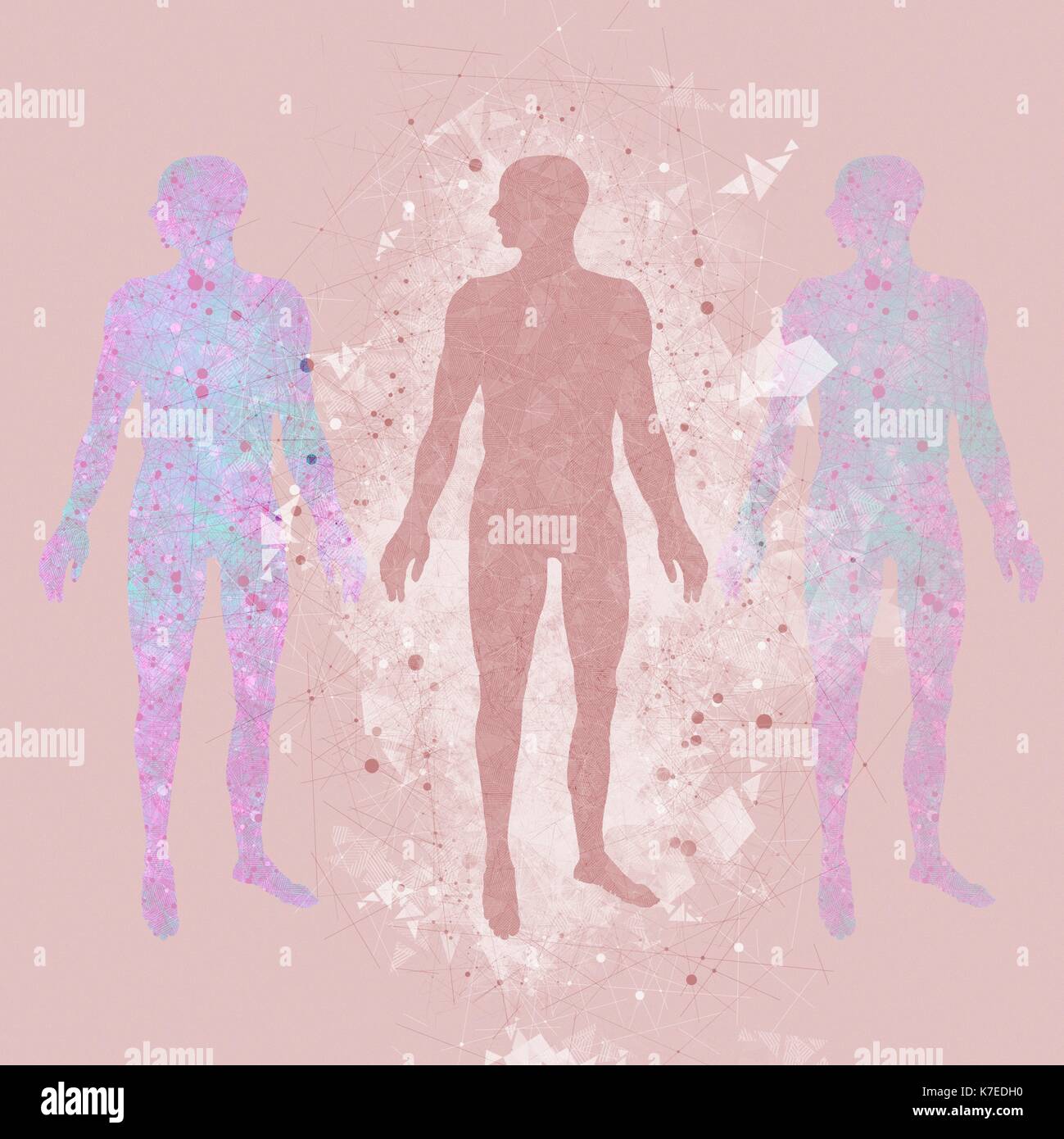 Atomic structure of the human body, illustration Stock Photo - Alamy