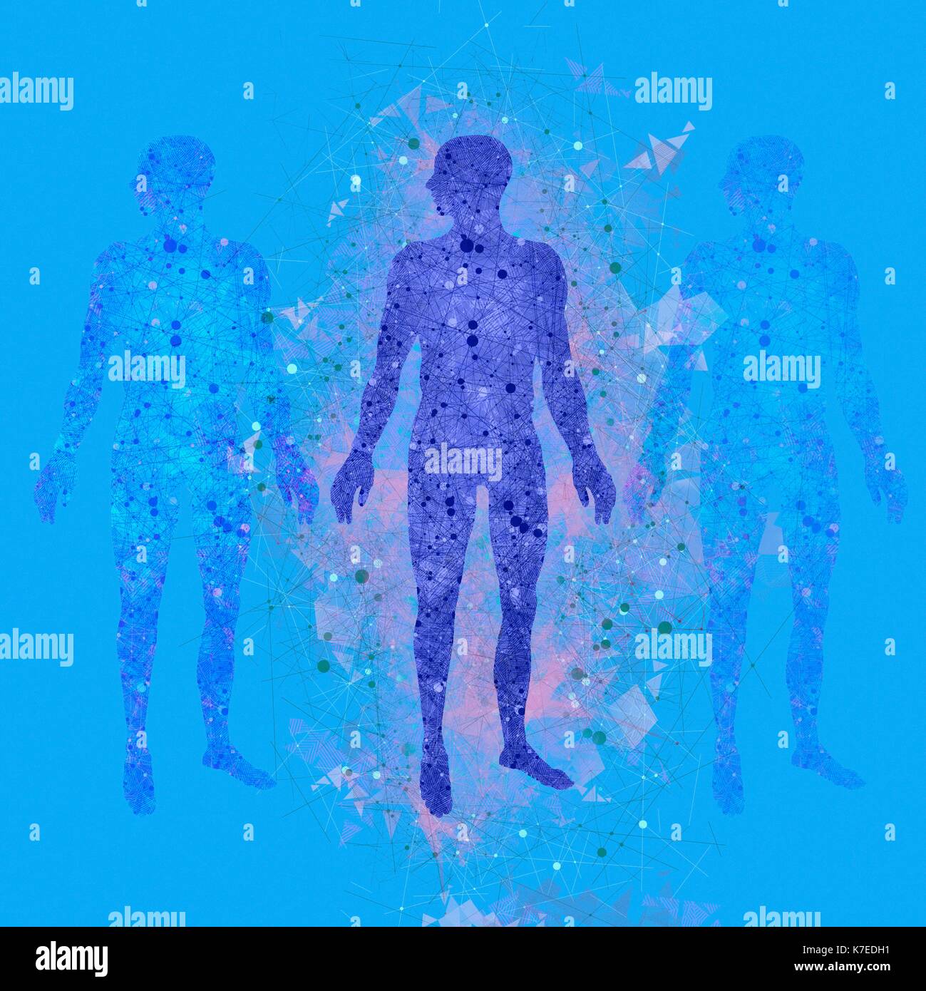 Atomic structure of the human body, illustration Stock Photo - Alamy