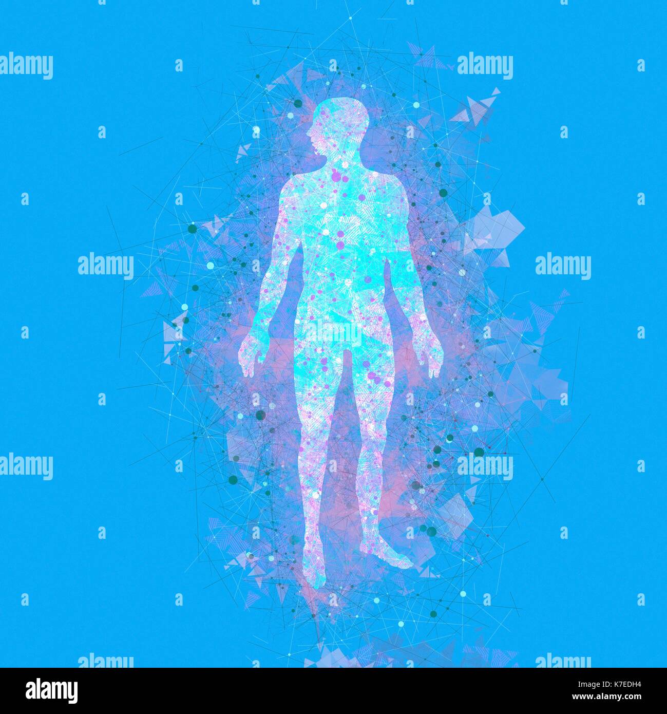 Atomic structure of the human body, illustration Stock Photo - Alamy