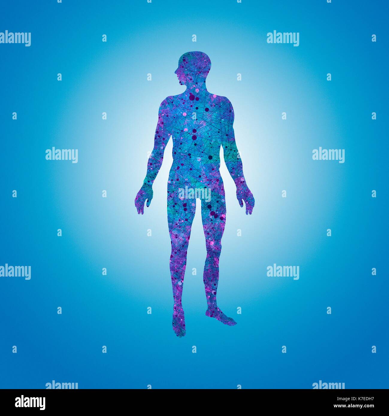 Atomic structure of the human body, illustration Stock Photo - Alamy