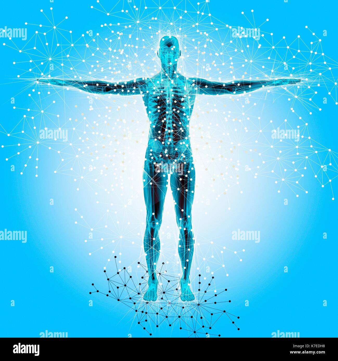 Atomic structure of the human body, illustration Stock Photo - Alamy