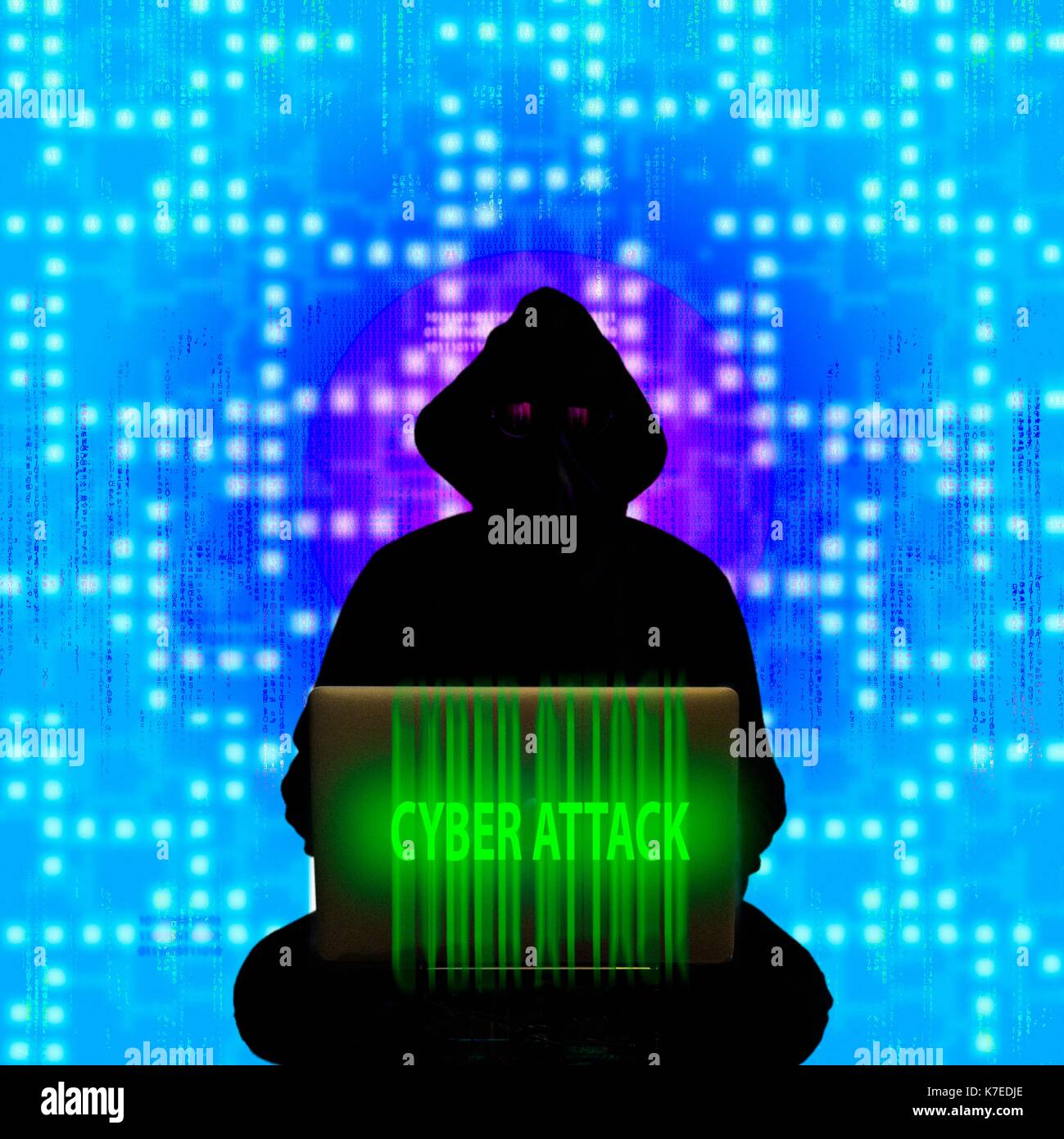 Cyber attack, conceptual illustration Stock Photo - Alamy