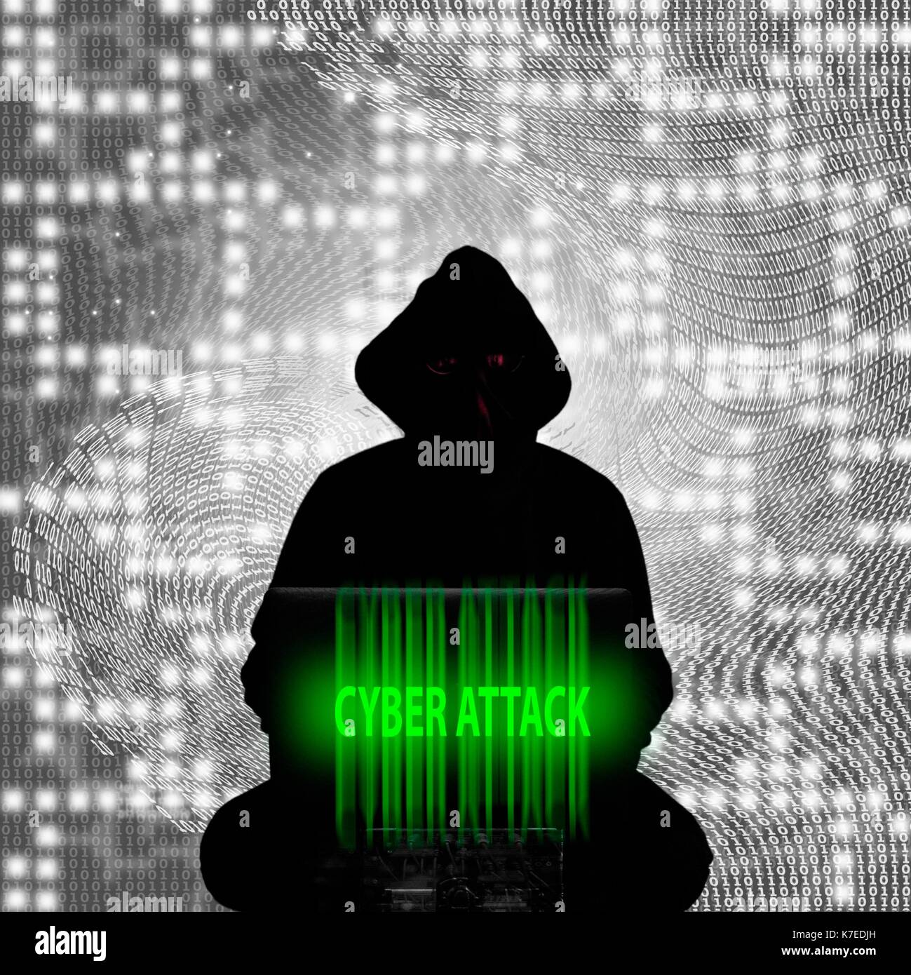 Cyber attack, conceptual illustration Stock Photo - Alamy