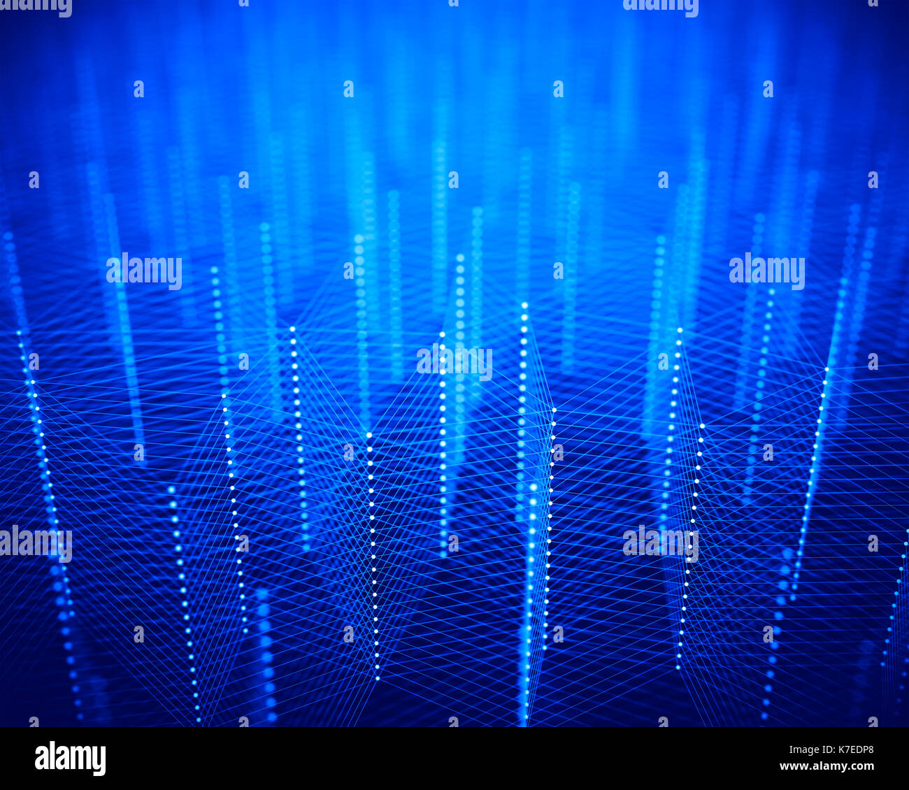 Blue connections, abstract illustration Stock Photo - Alamy
