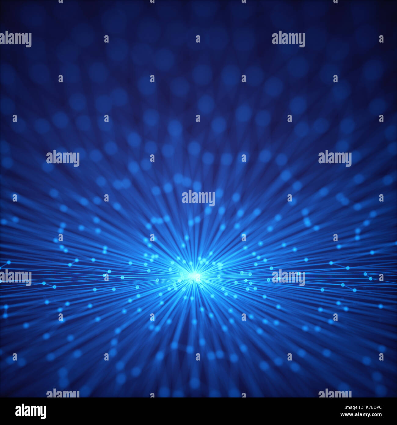 Blue connecting dots, abstract illustration Stock Photo - Alamy