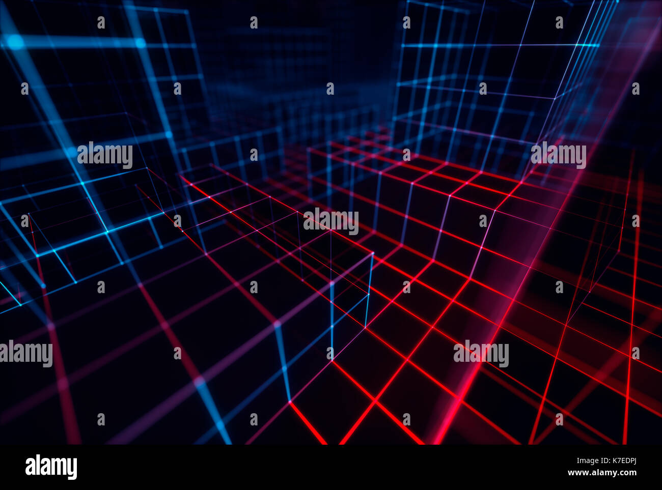 Connecting lines, abstract illustration Stock Photo - Alamy