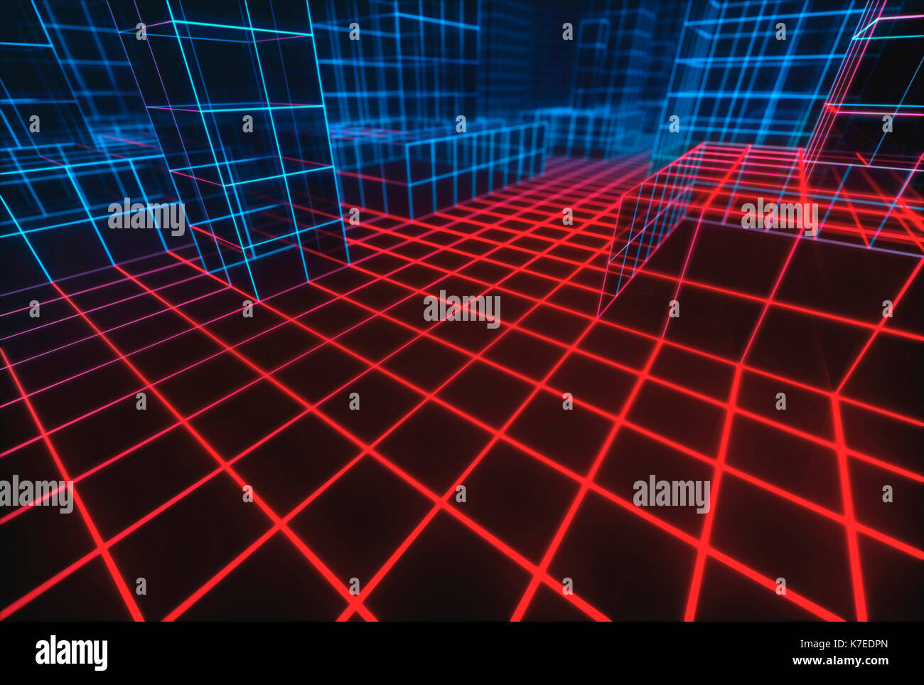 Connecting lines, abstract illustration Stock Photo - Alamy