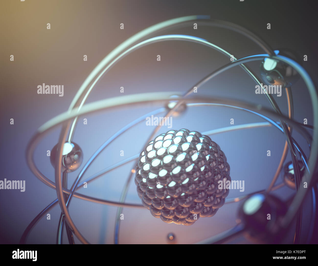 Atomic model, illustration Stock Photo - Alamy