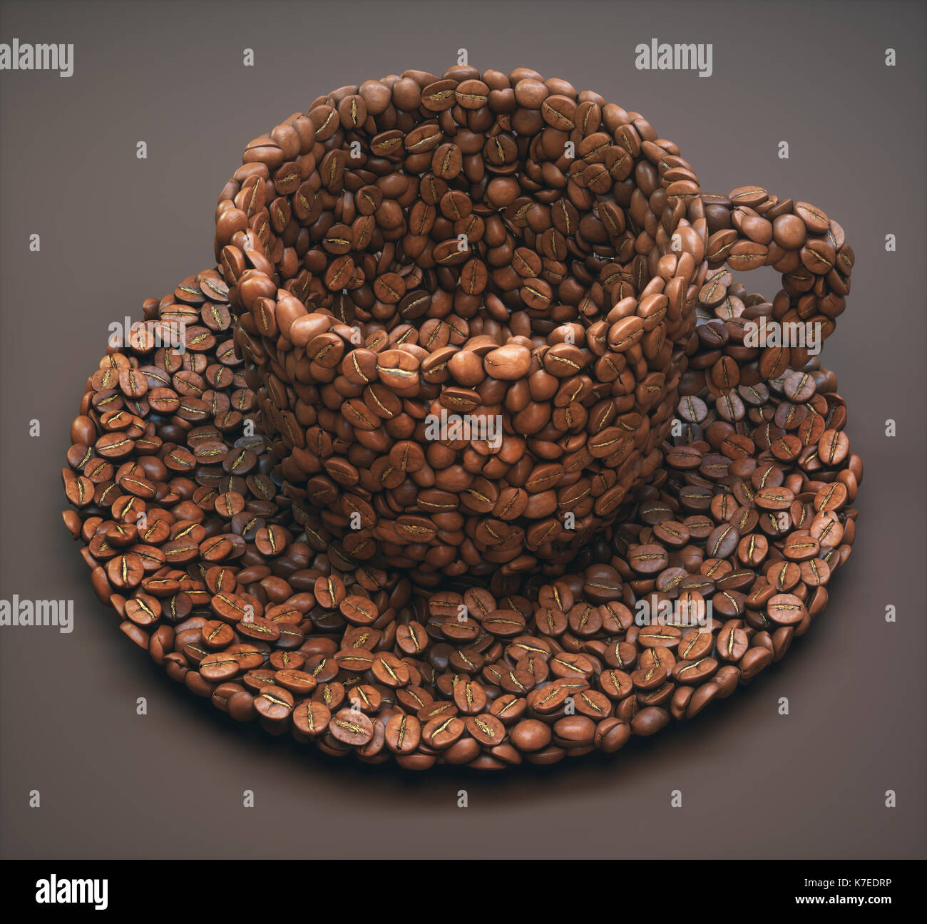 Coffee beans in shape of coffee cup Stock Photo - Alamy