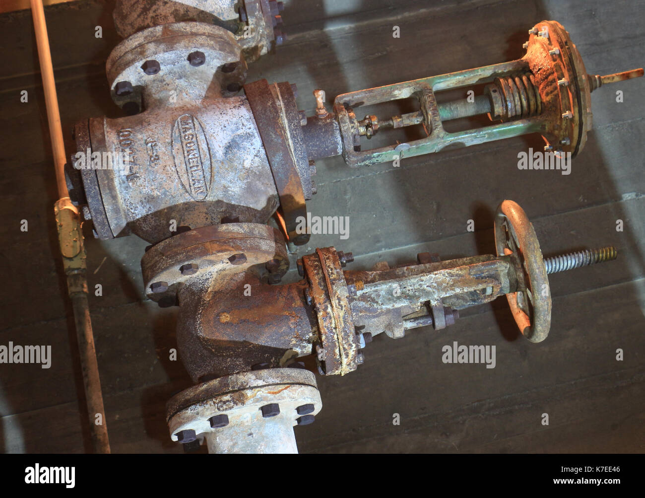 Corroded manual valves in E B Eddy paper mill complex in Ottawa, Canada ...