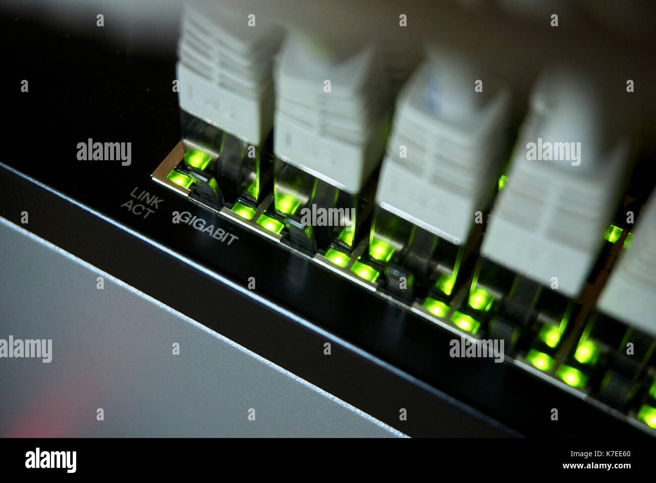 gigabit ethernet connection Stock Photo - Alamy