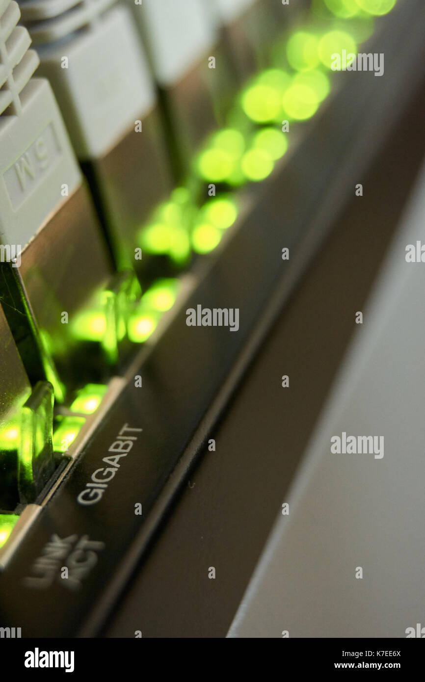 gigabit ethernet connection Stock Photo - Alamy
