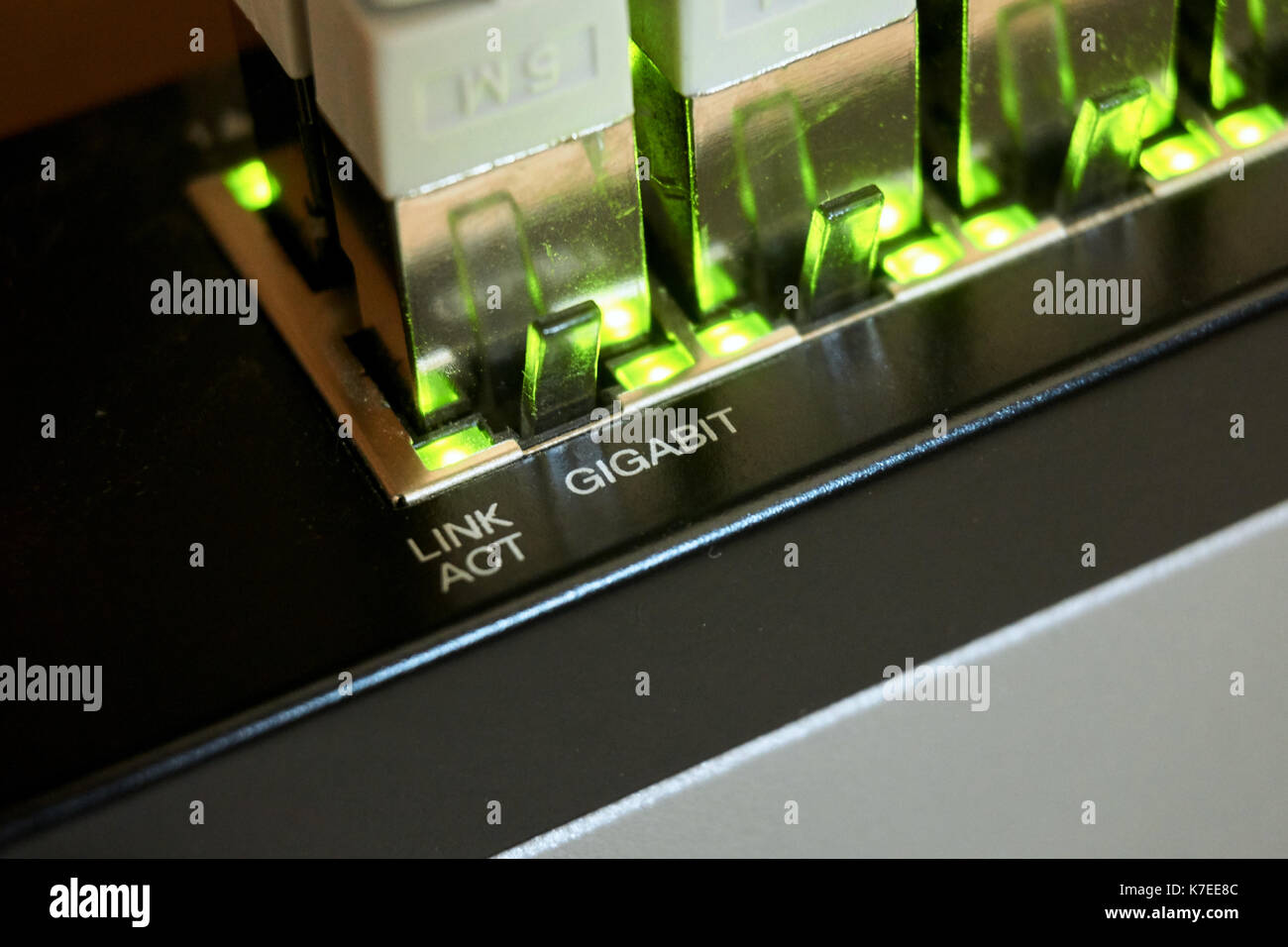 gigabit ethernet connection Stock Photo - Alamy
