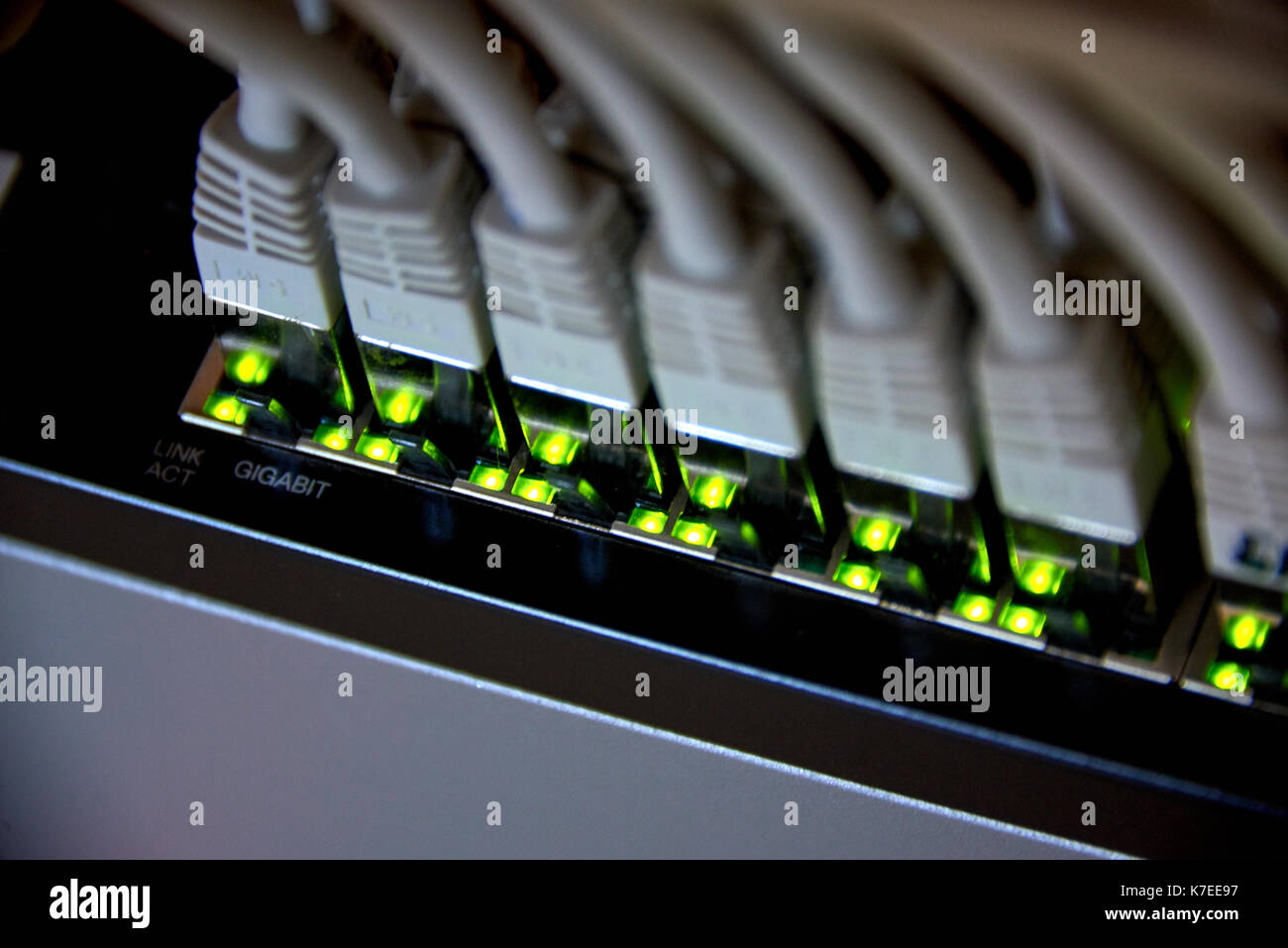 gigabit ethernet connection Stock Photo - Alamy