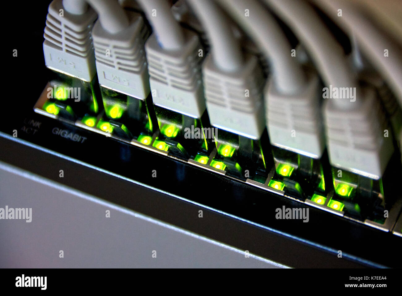 gigabit ethernet connection Stock Photo - Alamy