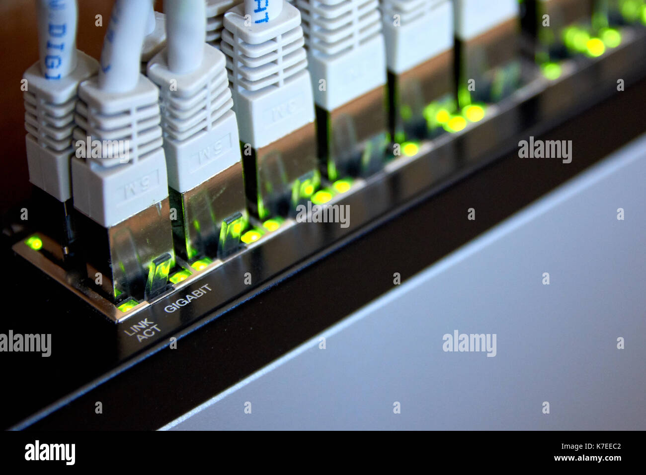 gigabit ethernet connection Stock Photo - Alamy