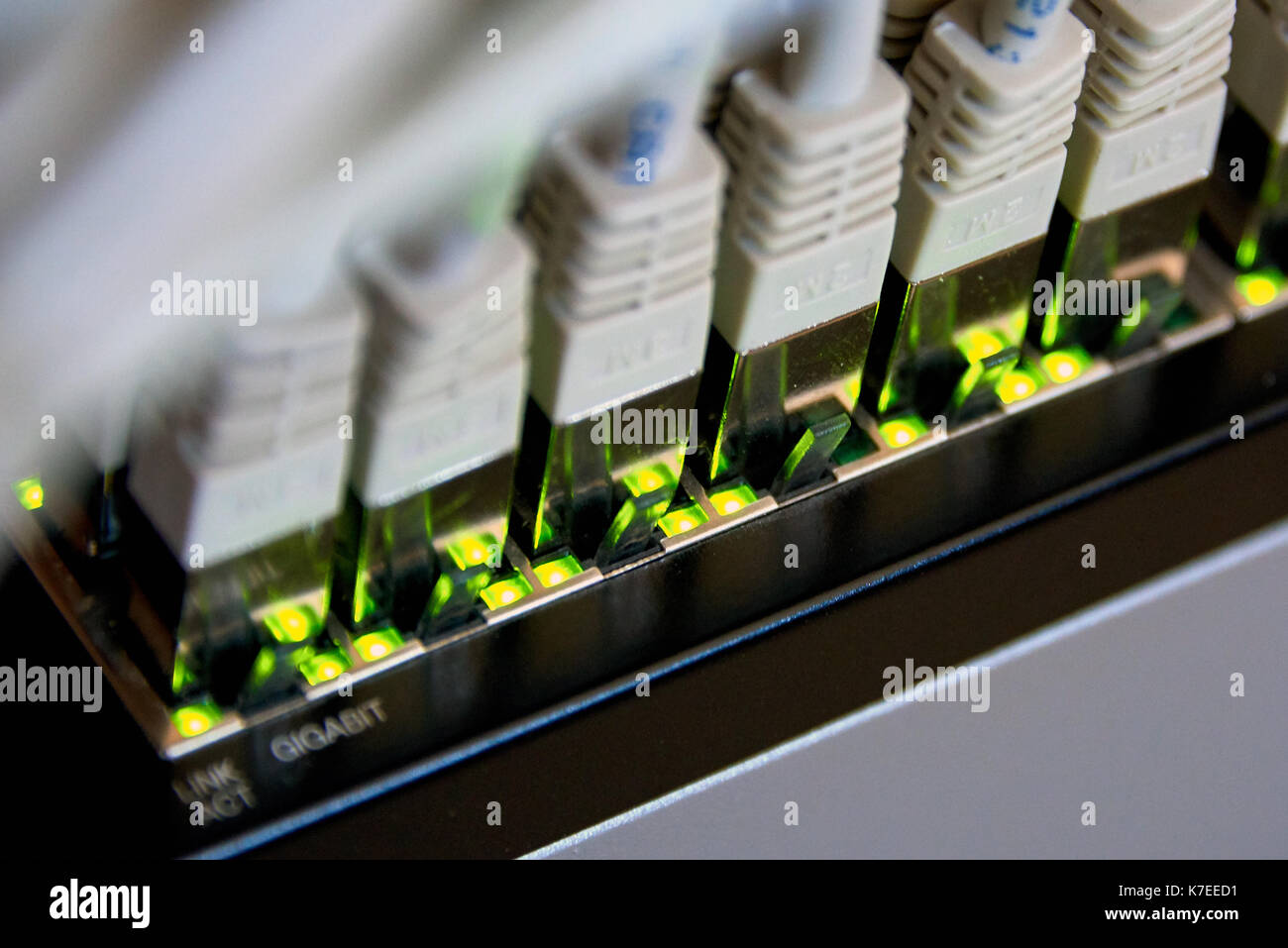 gigabit ethernet connection Stock Photo - Alamy