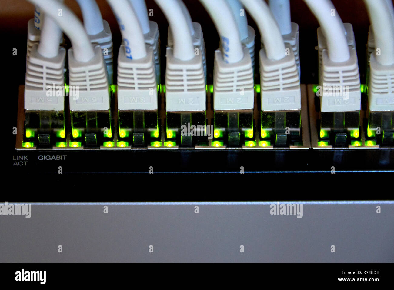 gigabit ethernet connection Stock Photo - Alamy