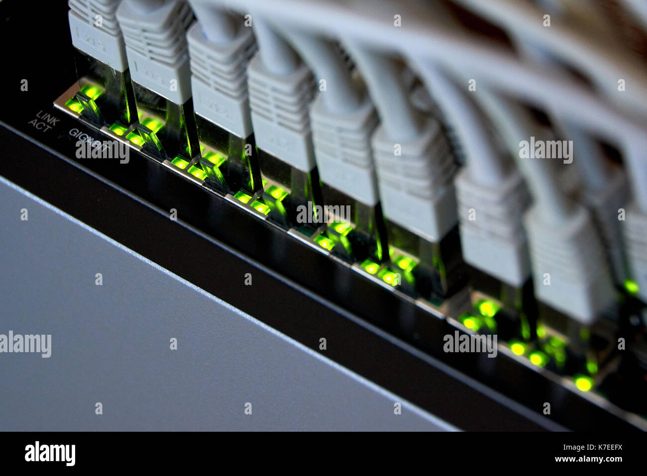 gigabit ethernet connection Stock Photo - Alamy