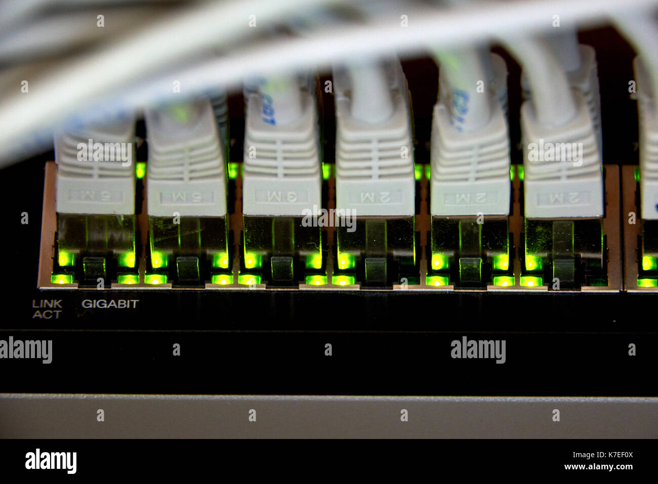 gigabit ethernet connection Stock Photo - Alamy