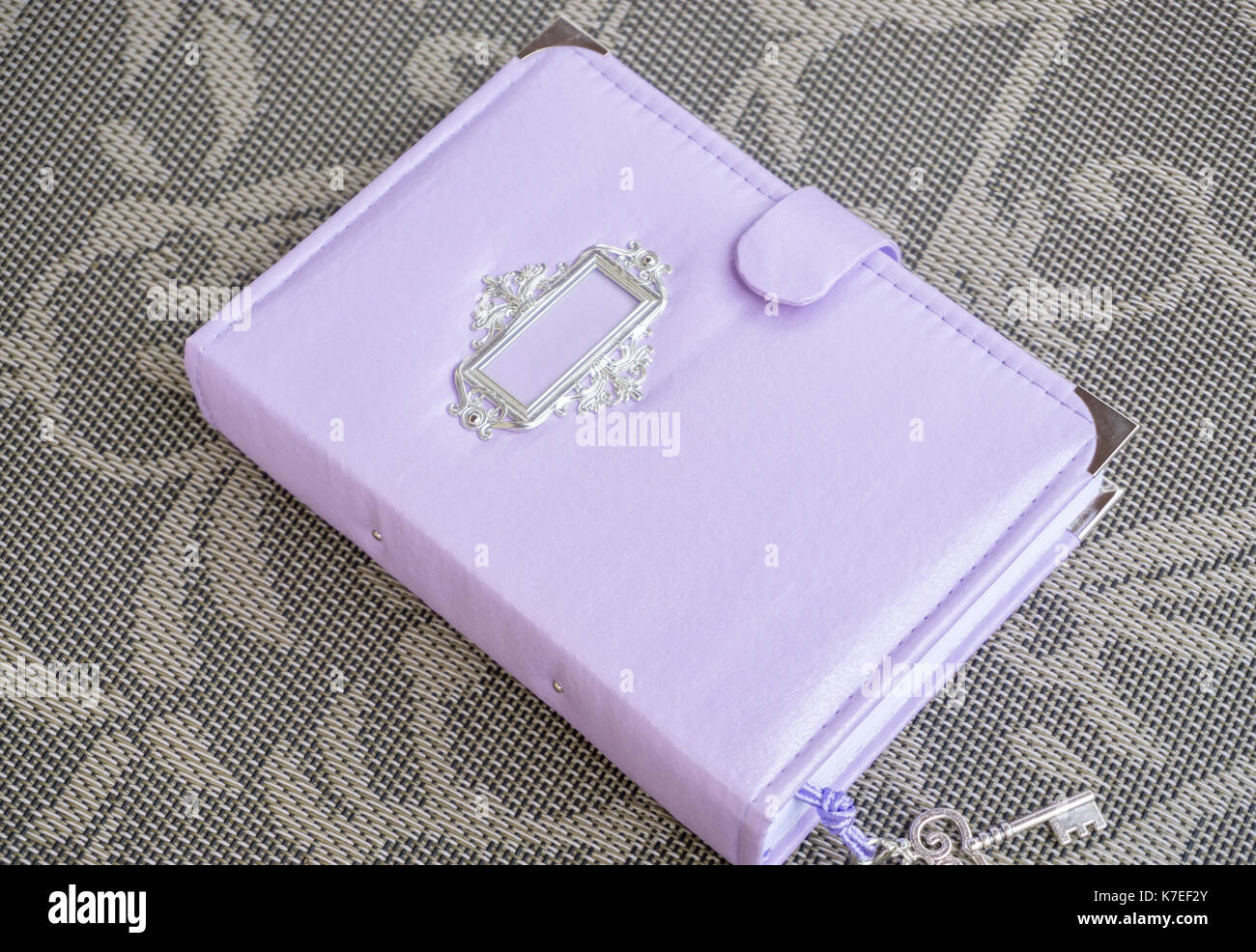 Handmade violet personal planner, notebook with stitched cover ...