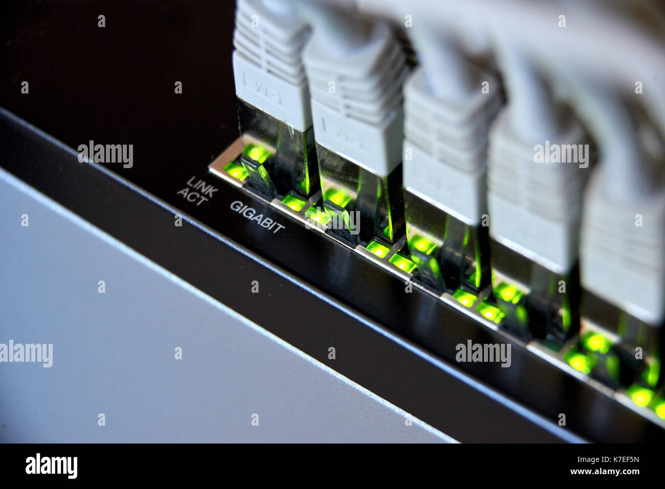 gigabit ethernet connection Stock Photo - Alamy