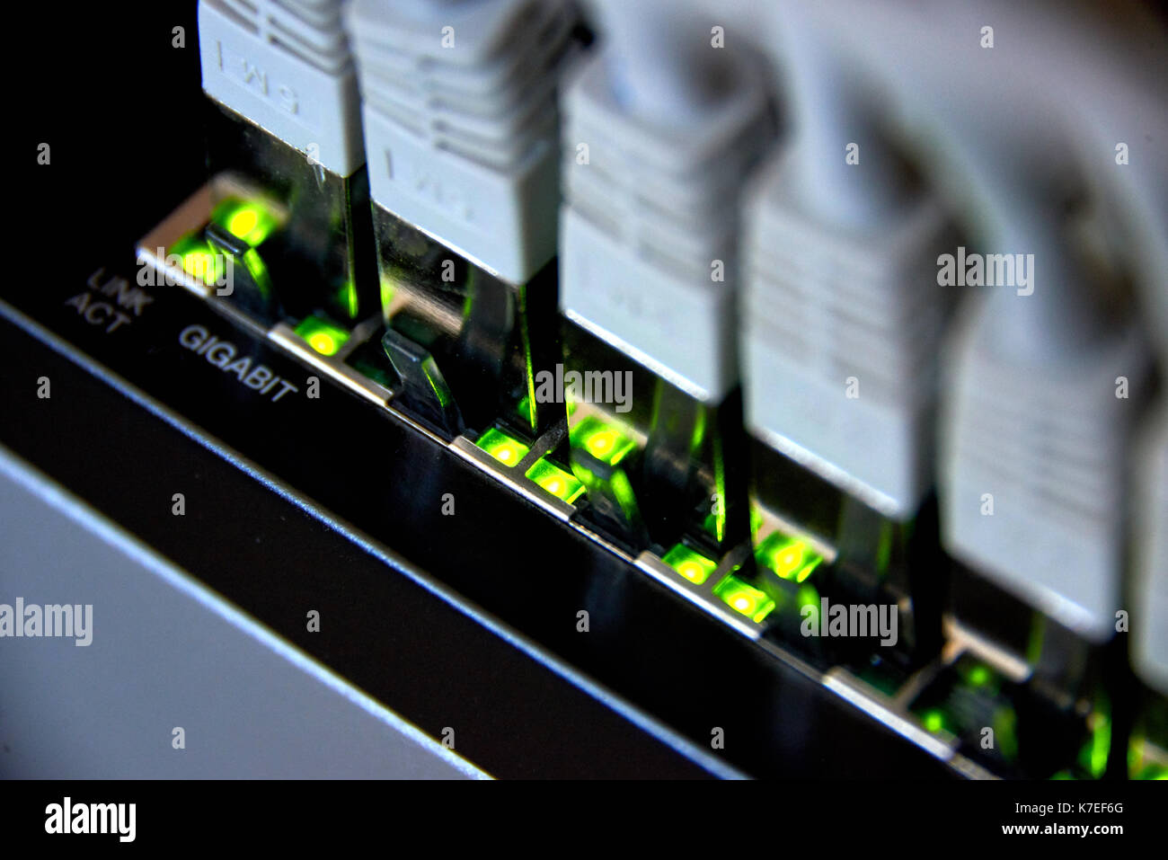 gigabit ethernet connection Stock Photo - Alamy
